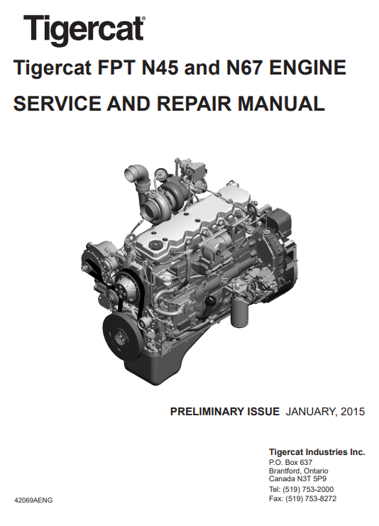 Tigercat FPT N45 And N67 Engines Service Repair Manual